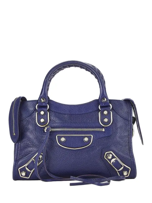 Balenciaga Metallic Edge City Bag - Blue