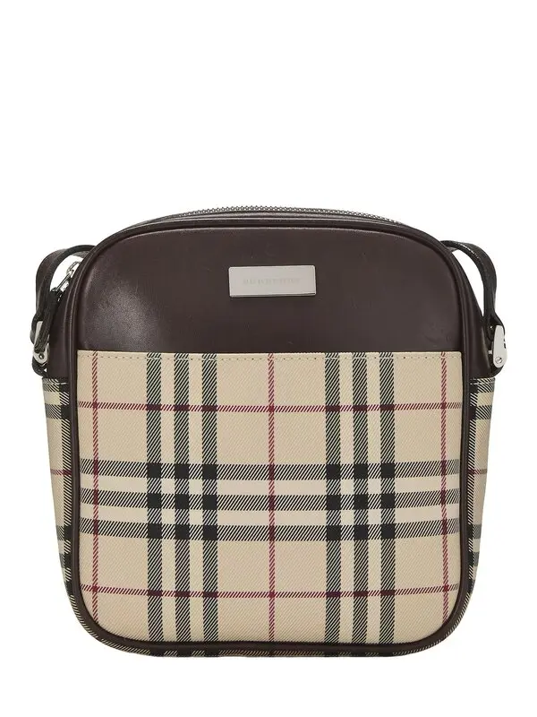Burberry House Check Vertical Camera Bag - Brown