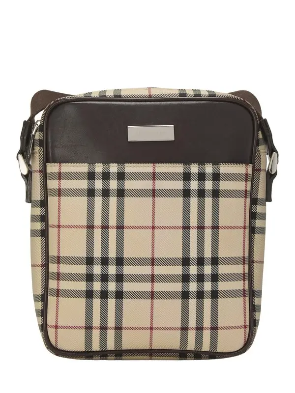 Burberry House Check Vertical Camera Bag - Brown