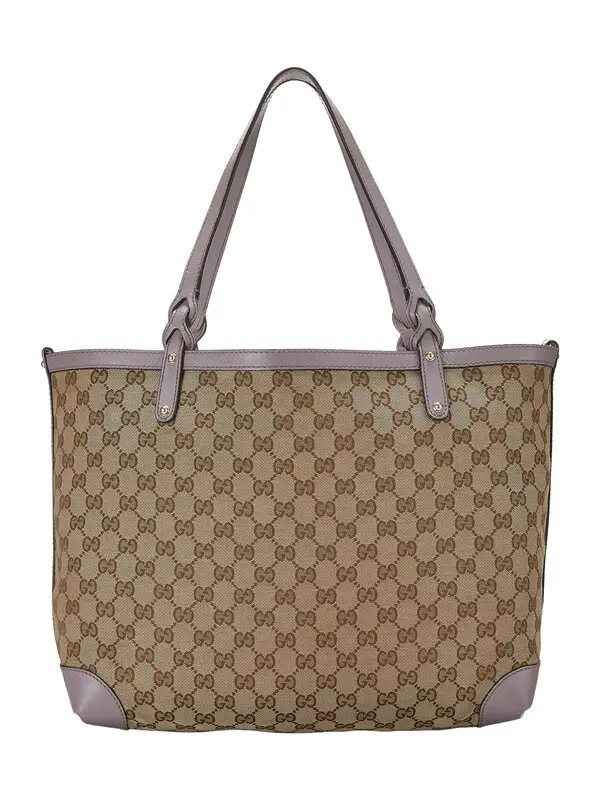 Gucci Gg Canvas Craft Tote - Purple