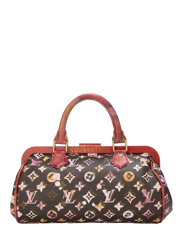 LOUIS VUITTON Richard Prince Monogram Watercolor Papillon Frame Bag - Multi