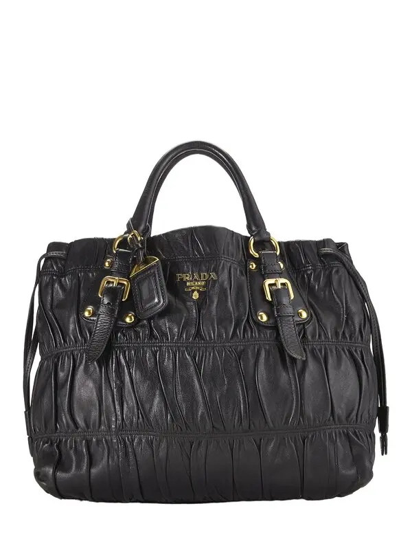 Prada Nappa Gaufre Tote - Black