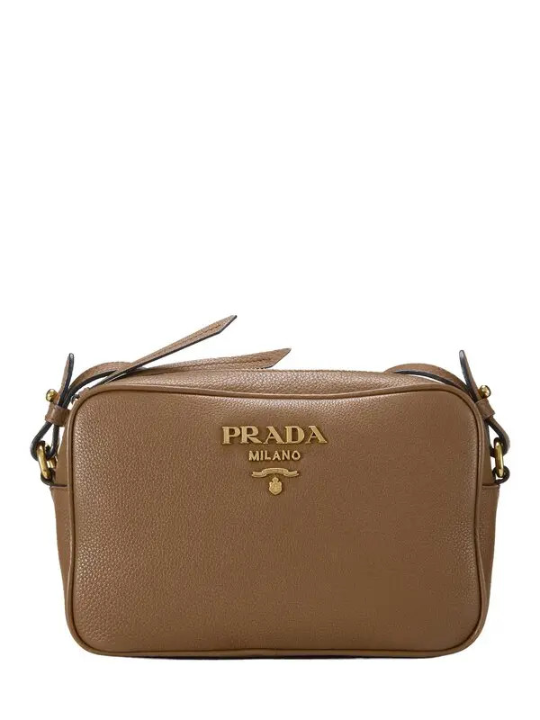Prada Vitello Daino Camera Crossbody Bag - Brown