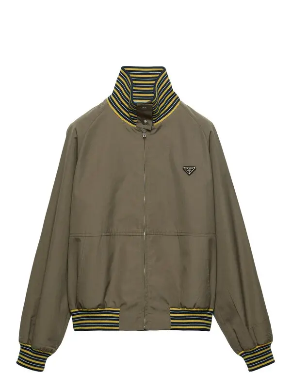 Prada Poplin Turtleneck Jacket - Green