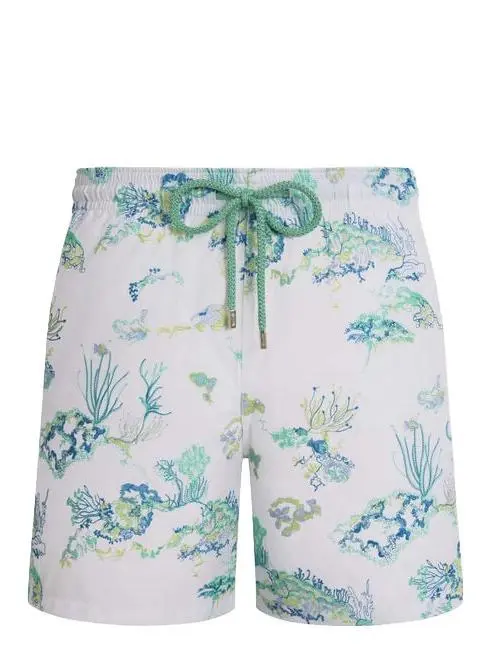 Vilebrequin Embroidered Swim Trunks Coral Reef Limited Edition - White