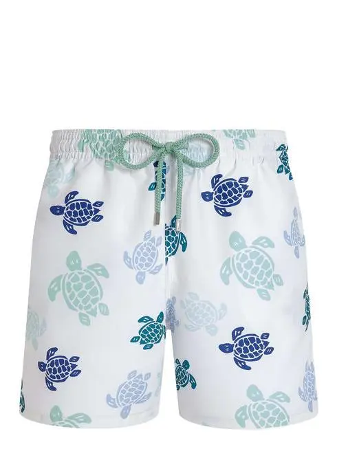 Vilebrequin Swim Trunks Tortues Multicolores Moorea - White