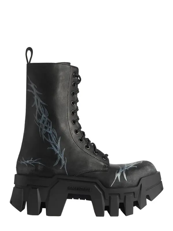 Balenciaga Bulldozer Lace-up Bootie - Black