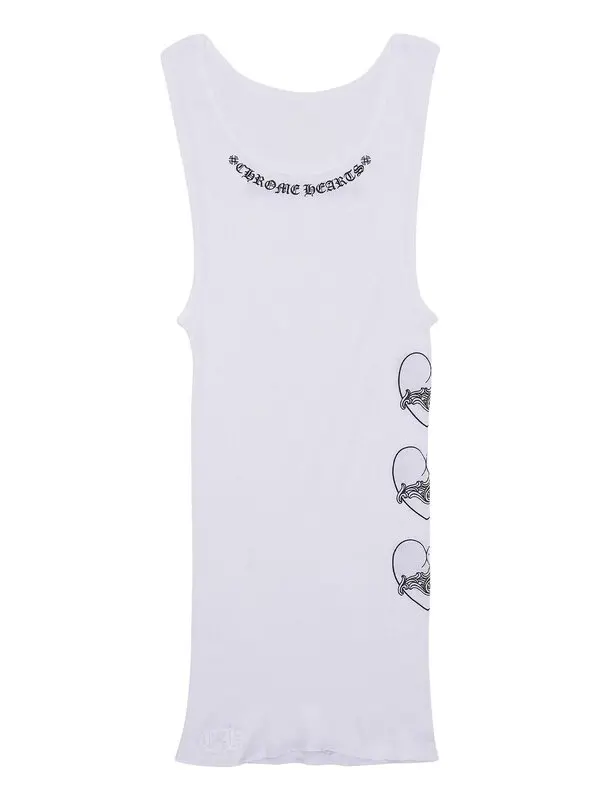 Chrome Hearts Ribbed Tank Top - White