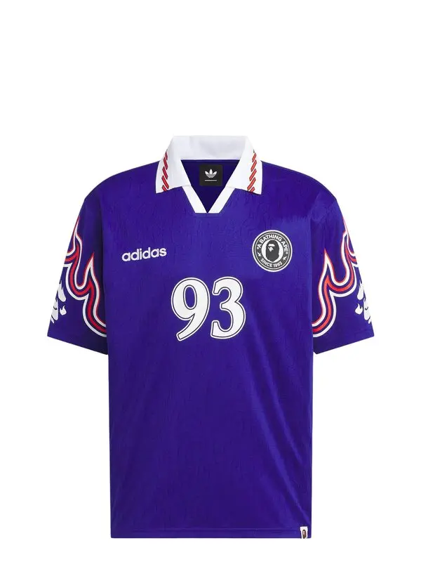 Adidas X Bape Ssl Flame Jersey - Blue
