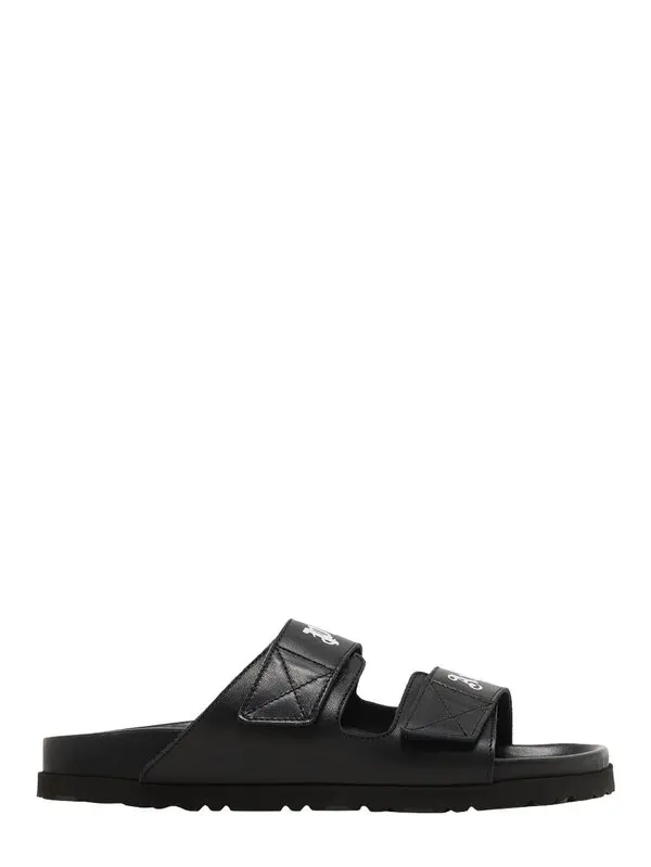 Palm Angels Logo Print Sandal - Black