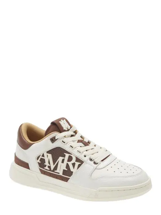 Amiri Pebbled Classic Low Top Sneakers - Tobacco