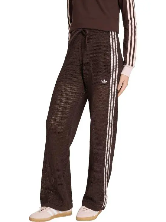 ADIDAS ORIGINALS Firebird Open Knit Track Pants - Aurora Coffee