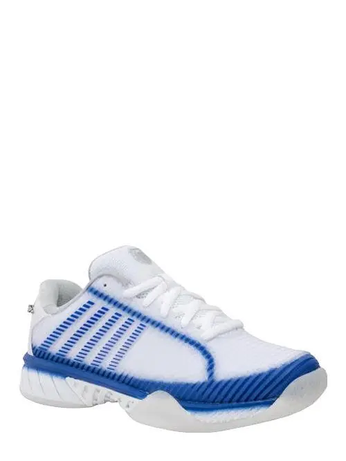K-Swiss X Lucky In Love Hypercourt Express 2 Tennis Shoes - White/electric Blue/silver