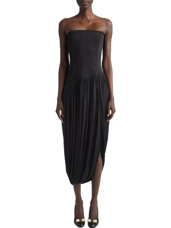 FERRAGAMO Bustier Jersey Gown - Nero