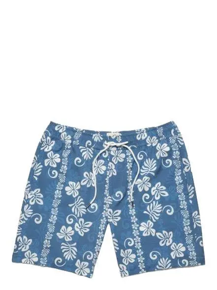 SURFSIDE SUPPLY CO. Jimmy 6.5" Palm Volley Short - Blue Hawaiian