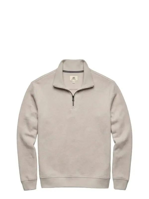SURFSIDE SUPPLY CO. Quarter-zip Cashmist Fleece - Taupe Grey Heather