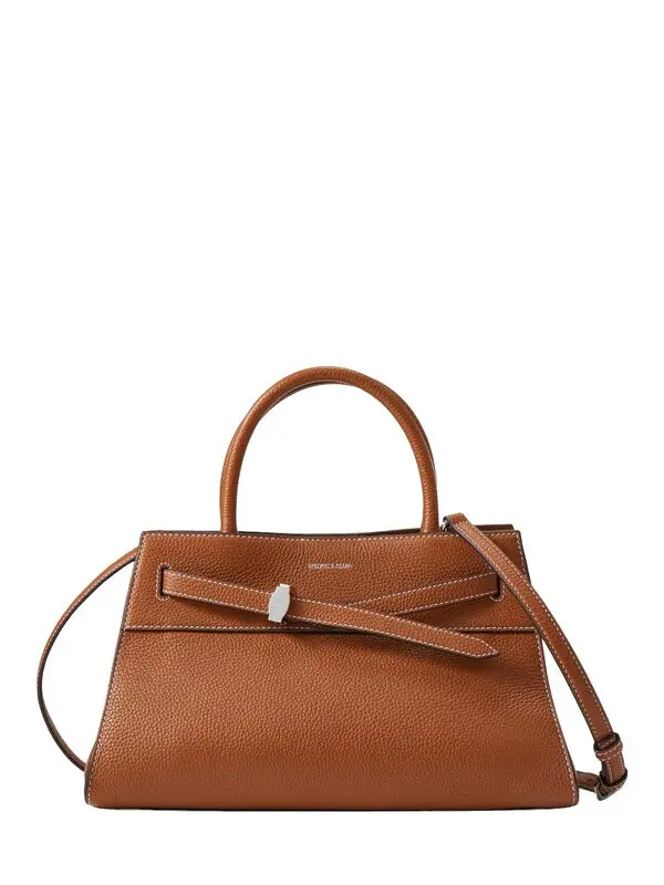 Veronica Beard Grained Leather Top Handle Bag - Hazelwood