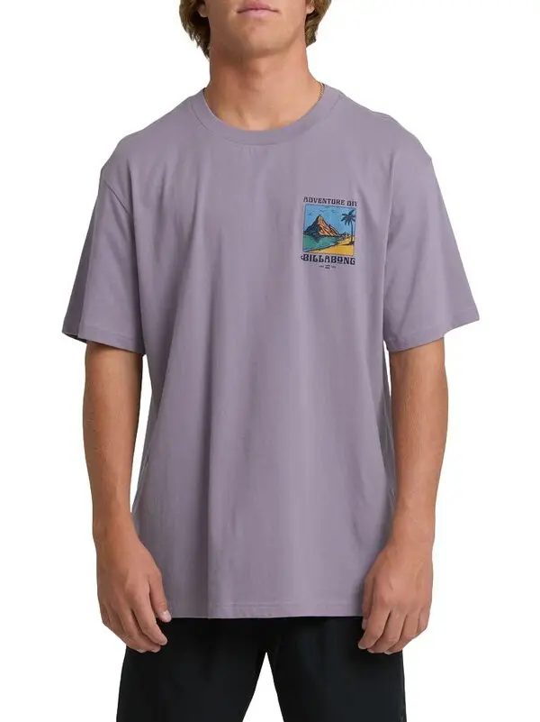 BILLABONG Post Cards A/div Graphic T-shirt - Purple Ash
