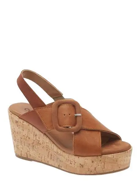 Cordani Dustin Slingback Wedge Sandal - Cuoio Leather