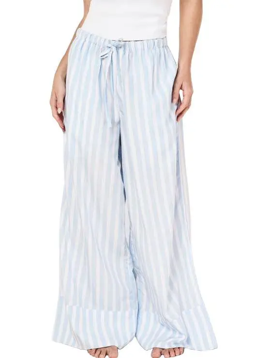 PAPINELLE Amelie Stripe Wide Leg Pants - Clear Sky