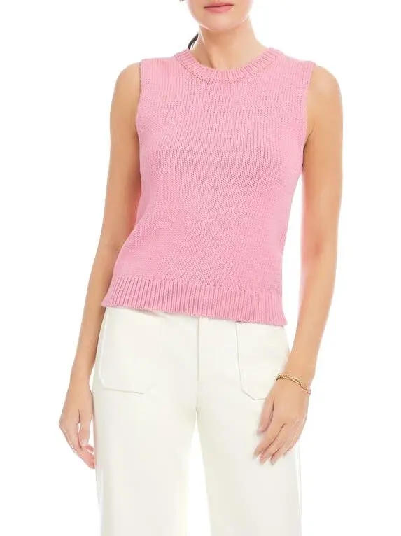 Fifteen Twenty Kimmy Cotton Sweater Tank - Pink