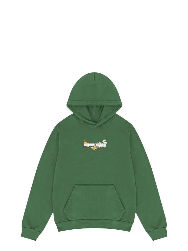 DENIM TEARS Floral Embroidered Logo Hoodie - Green