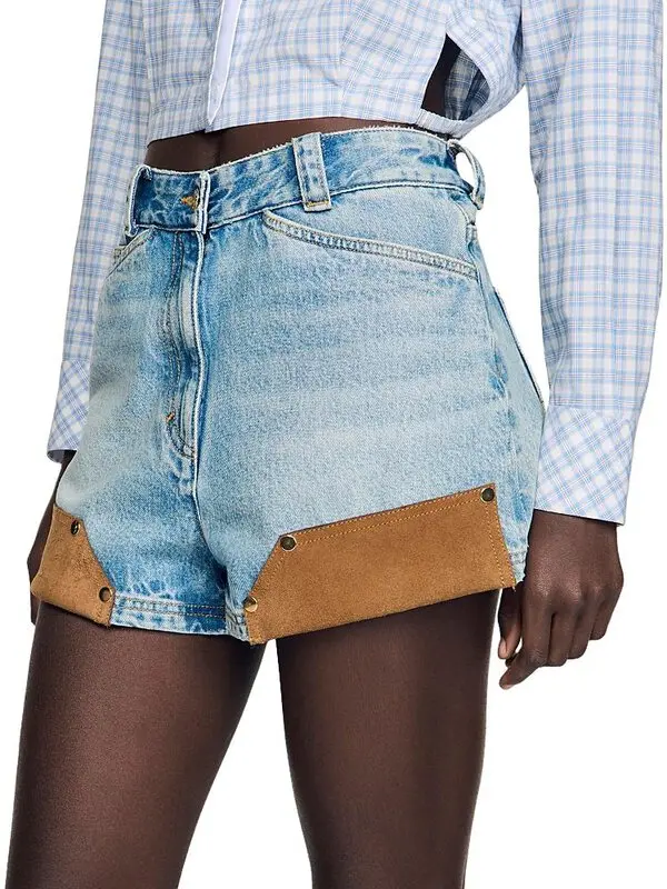 Sandro Denim Shorts - Light Blue Jean