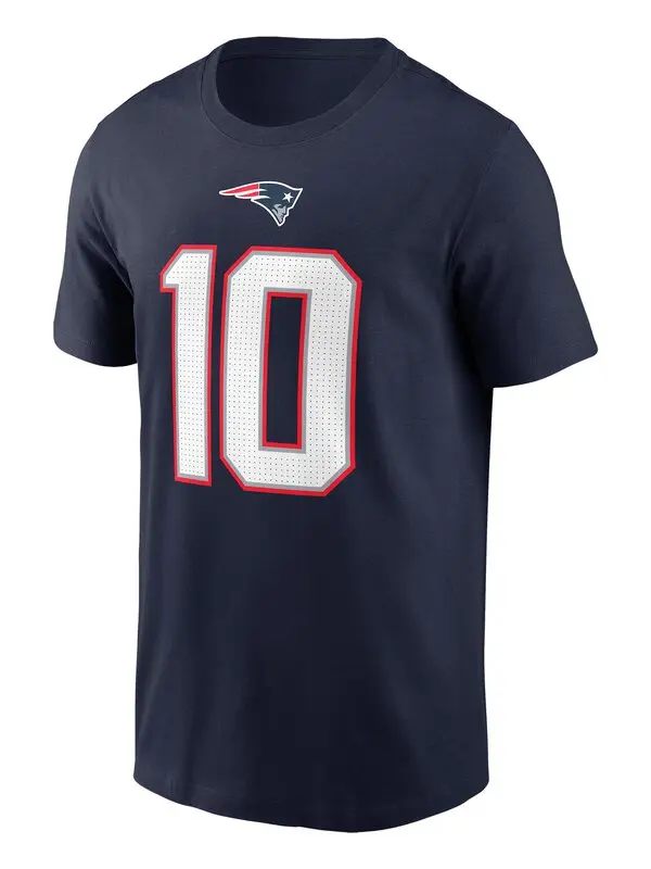 Nike Drake Maye New England Patriots Nfl T-shirt - Blue