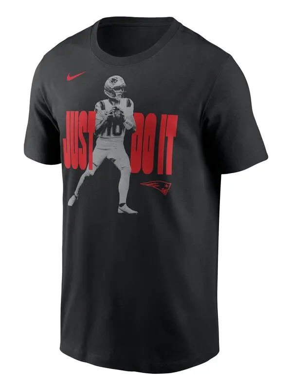 Nike Drake Maye New England Patriots Just Do It Nfl T-shirt - Black