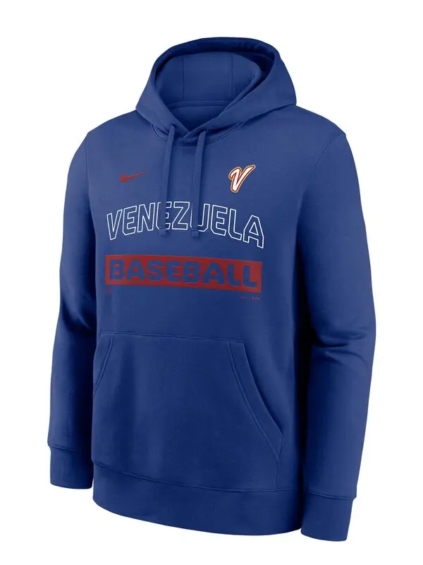 Nike Venezuela National Baseball Team 2026 World Baseball Classic Club Pullover Hoodie - Blue