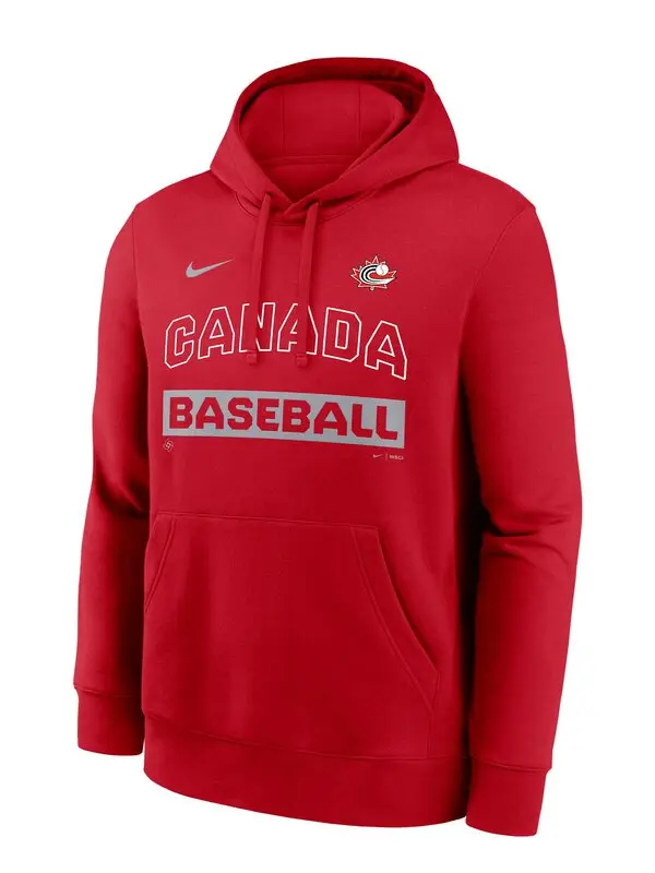 Nike Canada National Baseball Team 2026 World Baseball Classic Club Pullover Hoodie - Red