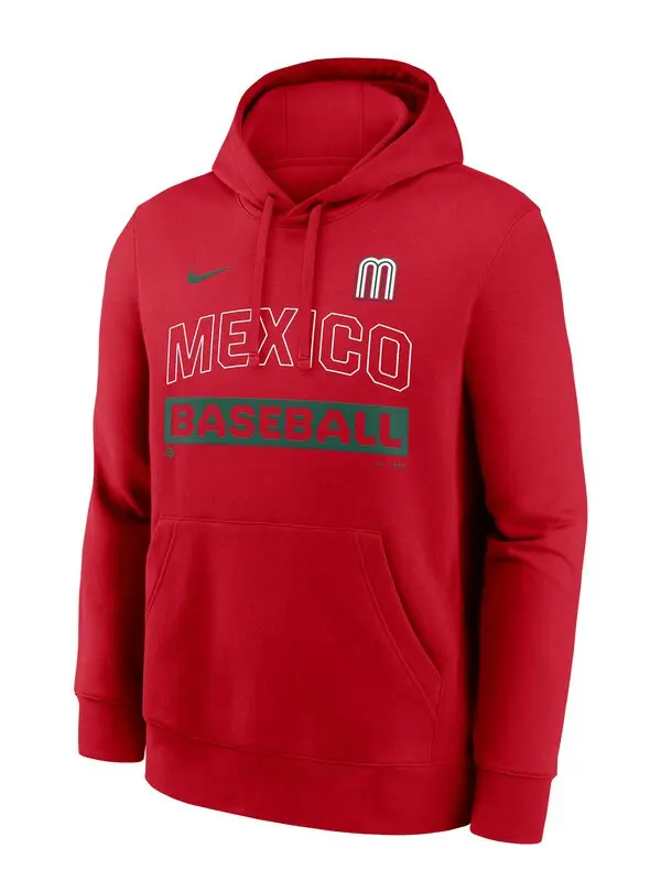 Nike Mexico National Baseball Team 2026 World Baseball Classic Club Pullover Hoodie - Red