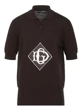 Dolce & Gabbana Polo Collar Knit Sweater - Brown