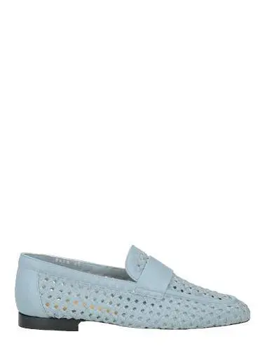 DOUCAL'S Loafers In Leather - Light Blue