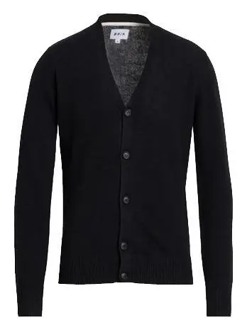 BERNA Knitted Cardigan With Brand Logo - Black