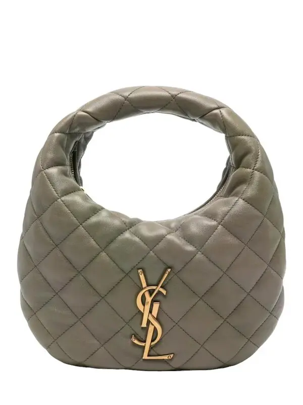 Saint Laurent Logo-plaque Tote - Green