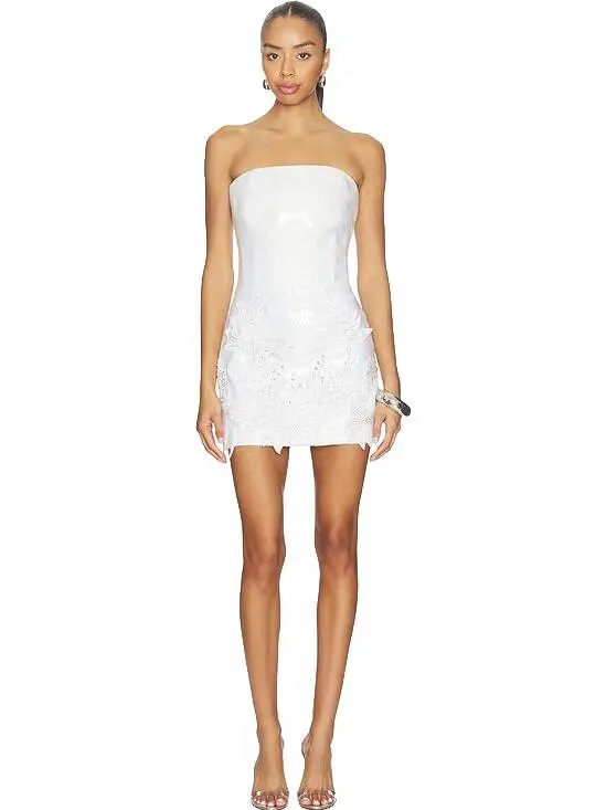 AFEW RAHUL MISHRA Sequined Cocktail Mini Dress - White