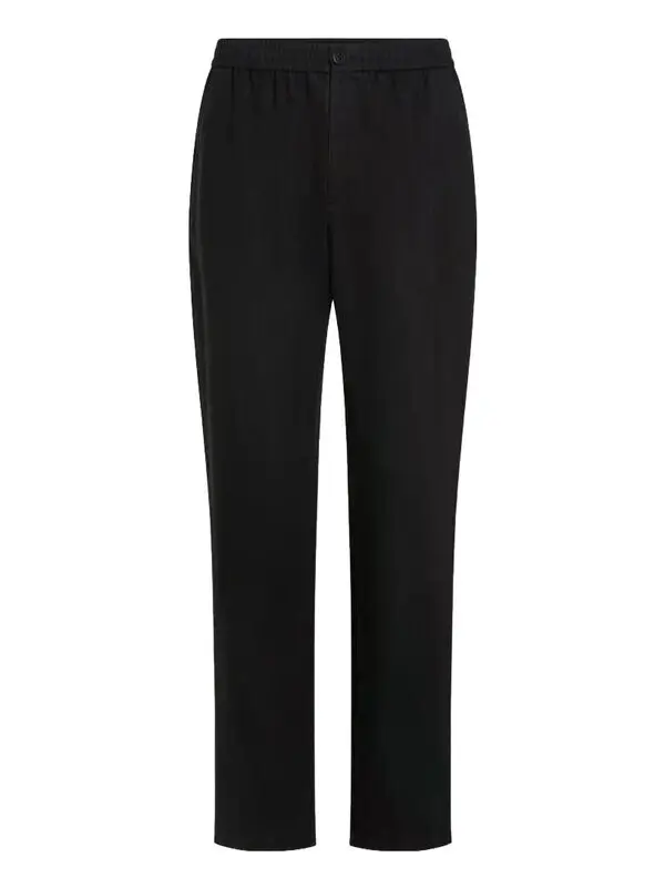 Karl Lagerfeld Linen Casual Trousers - Black