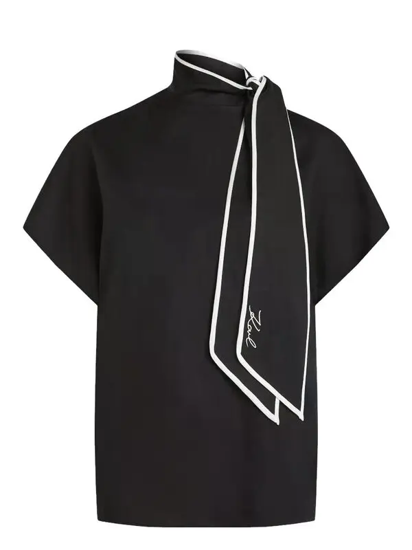 Karl Lagerfeld Tie-detail Blouse - Black