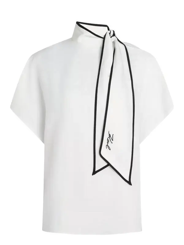 Karl Lagerfeld Short-sleeve Blouse - White