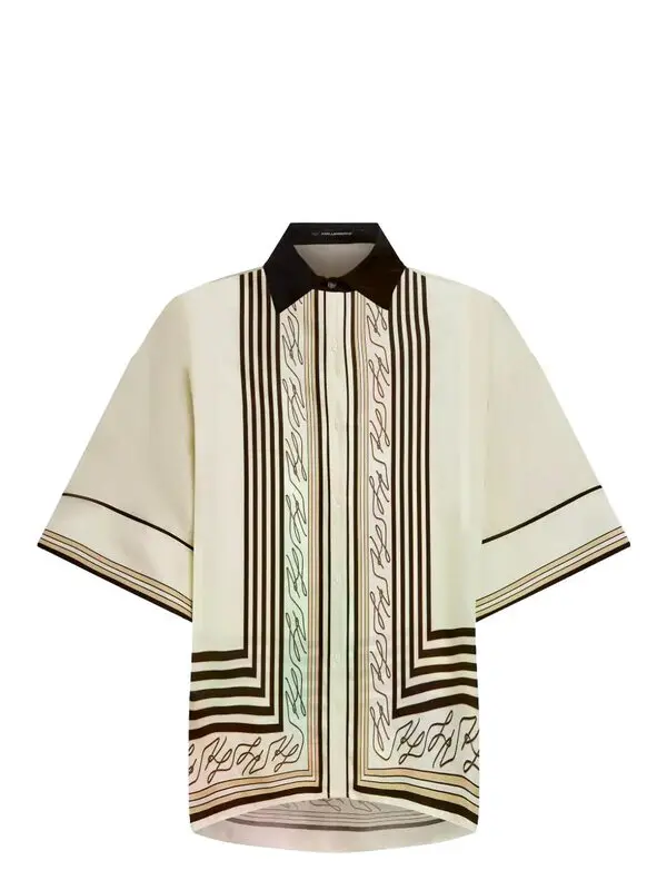 Karl Lagerfeld Striped-pattern Shirt - Neutrals