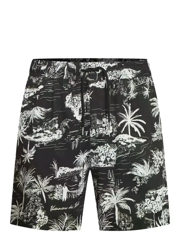 Karl Lagerfeld All-over Print Shorts - Black