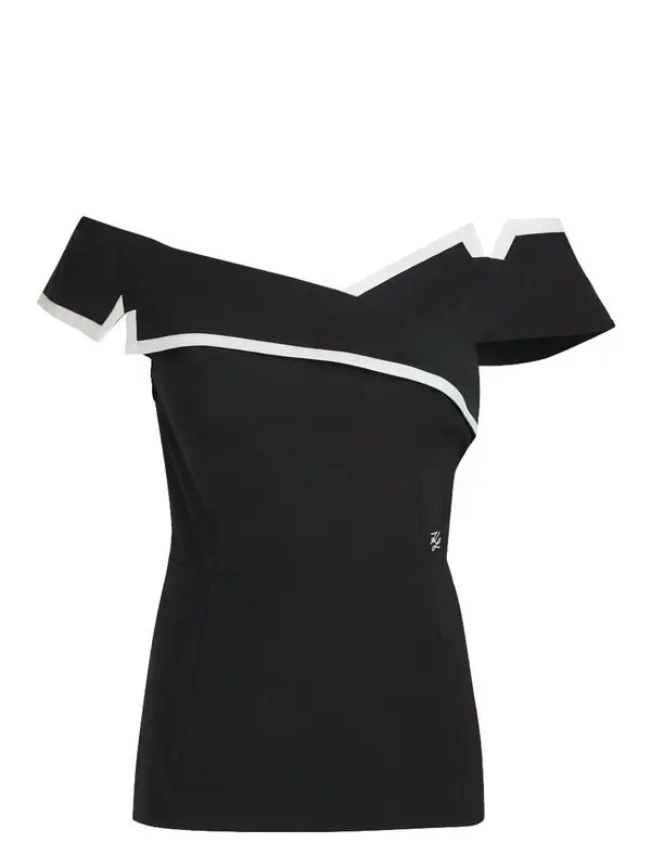 Karl Lagerfeld Off-shoulder Top - Black