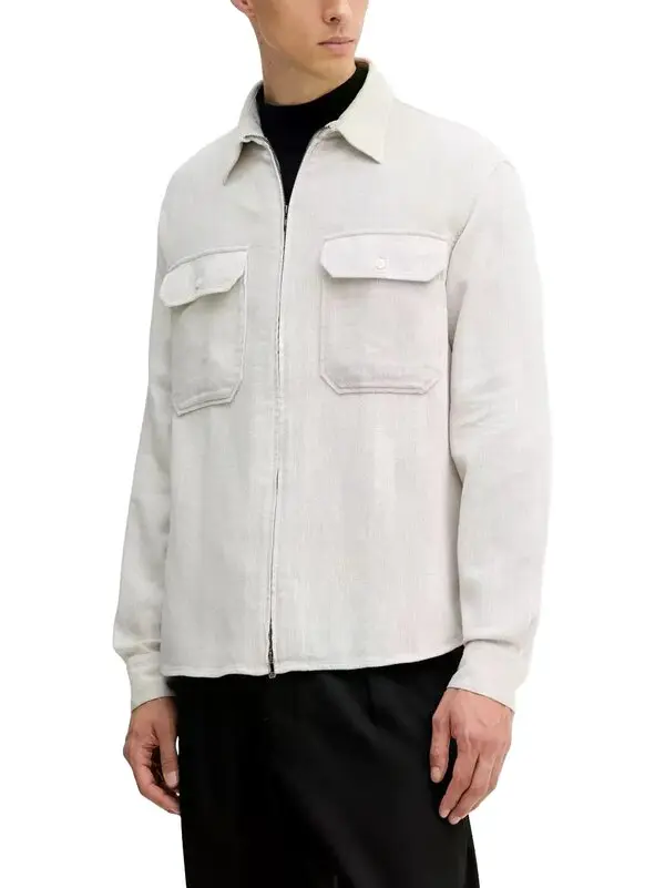Armani Exchange Flap-pocket Zip Shirt - Neutrals