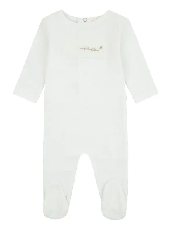 NOGGIWEAR Layette Patch Footie - Velour Patch