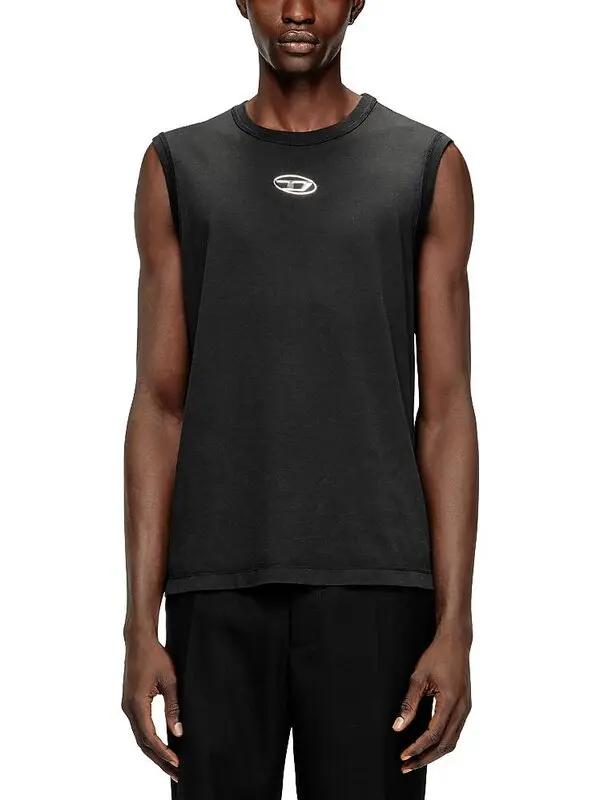 DIESEL Logo Graphic Tank Top - Black