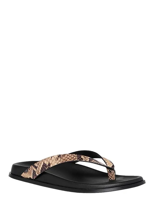 Paige Zadie Flat Sandals - Tan Multi