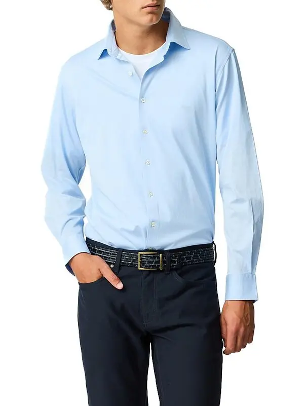 Rodd & Gunn Ascot Park Long Sleeve Slim Fit Shirt - Sky Blue