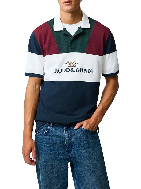 Rodd & Gunn Heathridge Color Blocked Polo - Eclipse