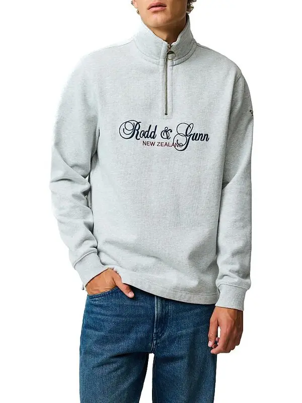 Rodd & Gunn Jubilee Quarter-zip Sweatshirt - Ash